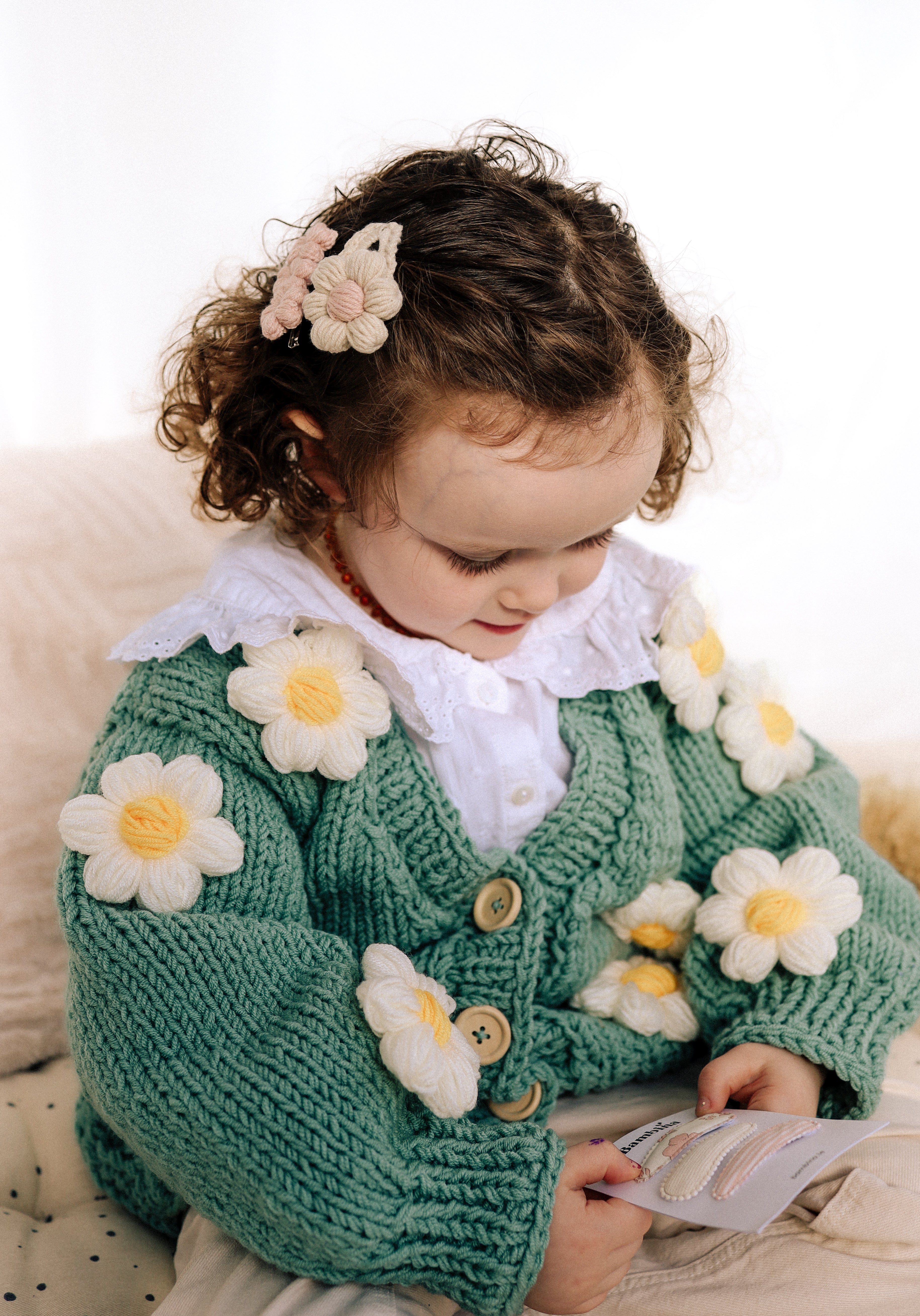 Daisy Crochet Hair Clip